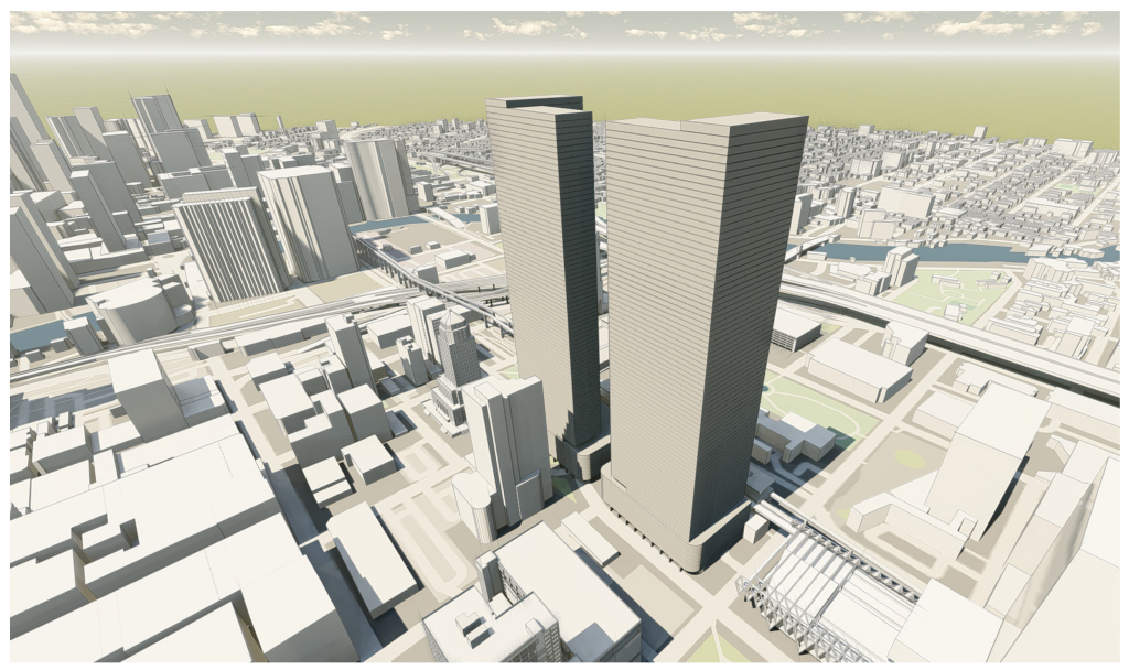 Massing Diagram Revealed For Two 848-Foot-Tall Mixed-Use Towers At ...