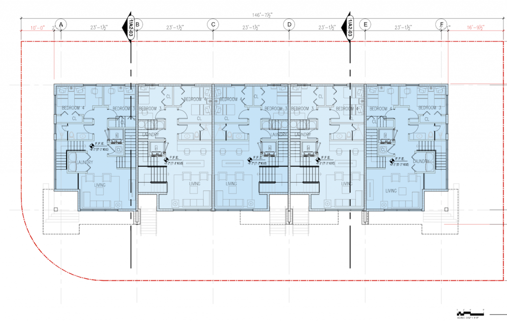 5-Unit Luxury Townhome Development Submitted To Design Review Board In ...