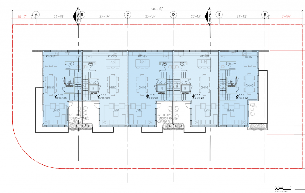 5-Unit Luxury Townhome Development Submitted To Design Review Board In ...