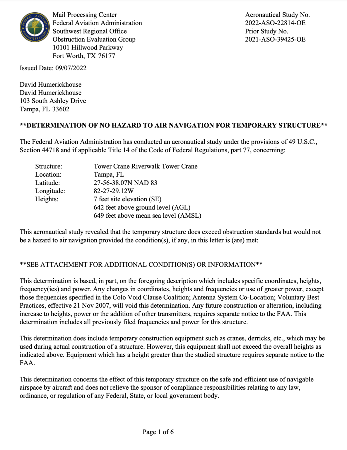 FAA Approves Three Tower Cranes For Pendry Tampa Site At 103 South ...