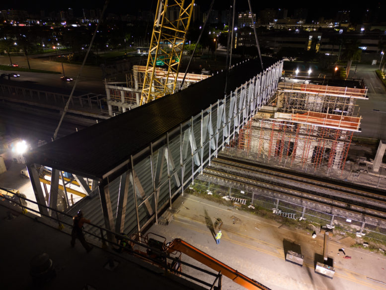Brightline Tops Off Aventura Station With Placement Of 131-Foot-Long ...