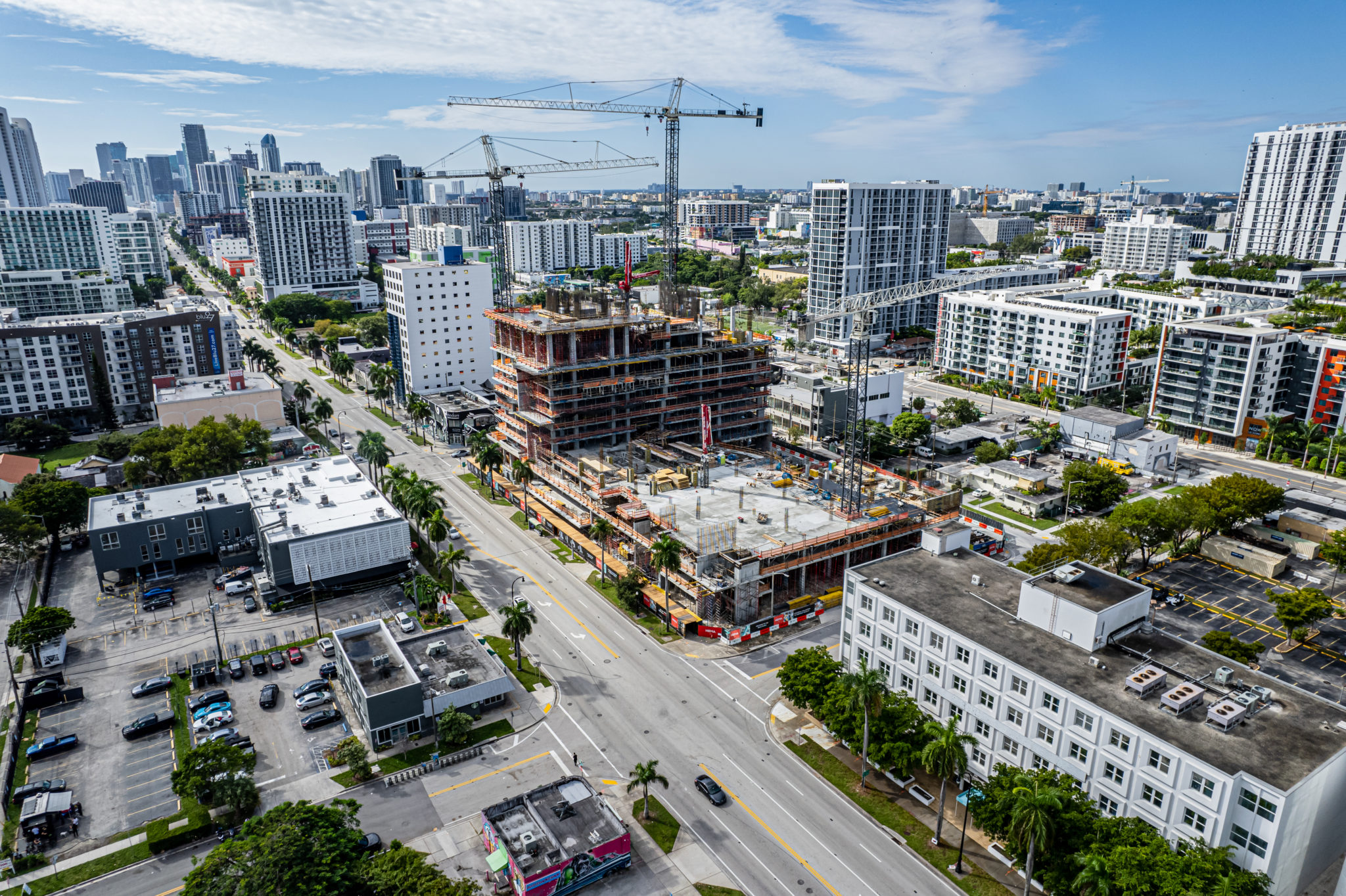 Construction Rises On First Phase Of Nema Miami At 2900 Biscayne ...