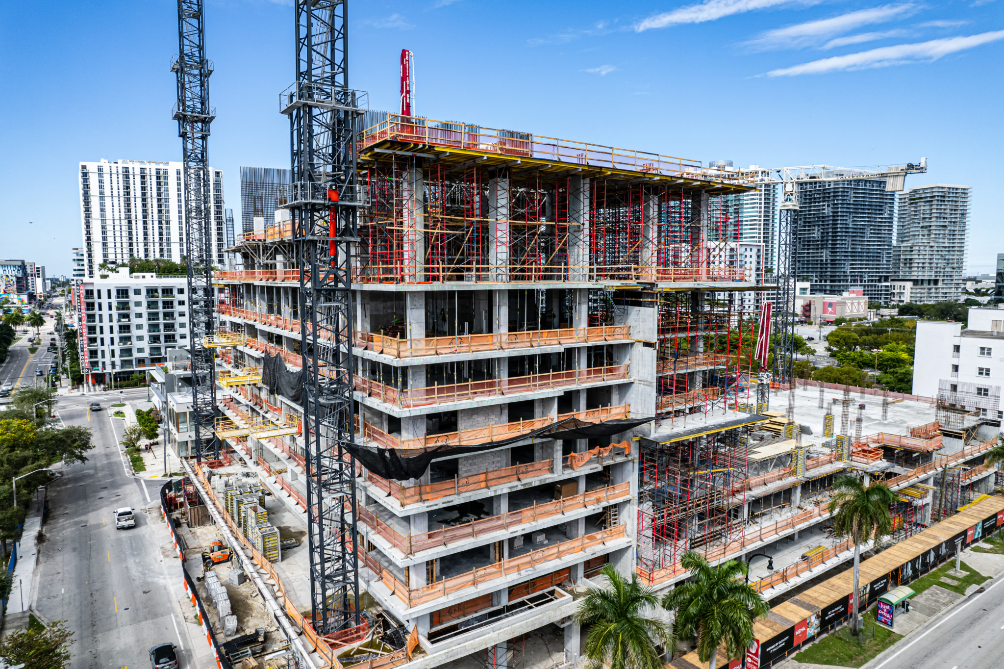 Construction Rises On First Phase Of Nema Miami At 2900 Biscayne ...