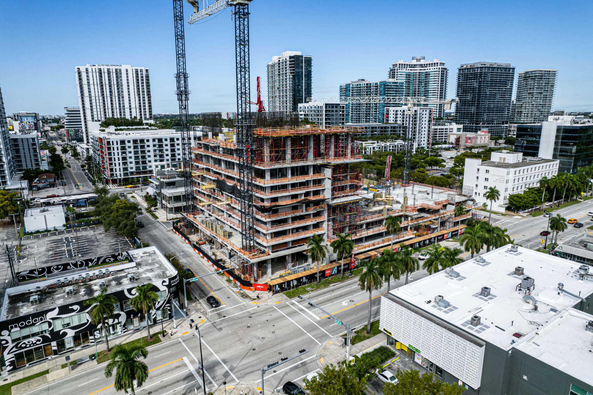 Construction Rises On First Phase Of Nema Miami At 2900 Biscayne ...