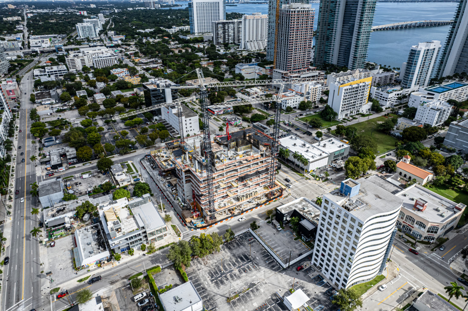 Construction Rises On First Phase Of Nema Miami At 2900 Biscayne ...