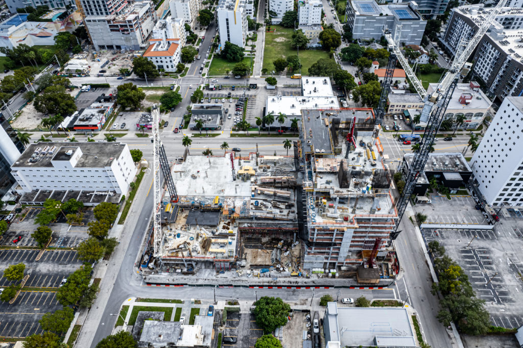 Construction Rises On First Phase Of Nema Miami At 2900 Biscayne ...