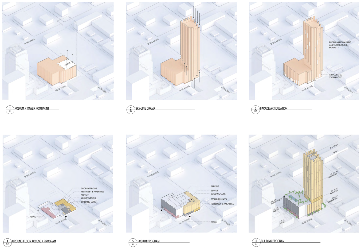 Renderings And Diagrams Revealed For Tubular 45-Story Mixed-Use Tower ...
