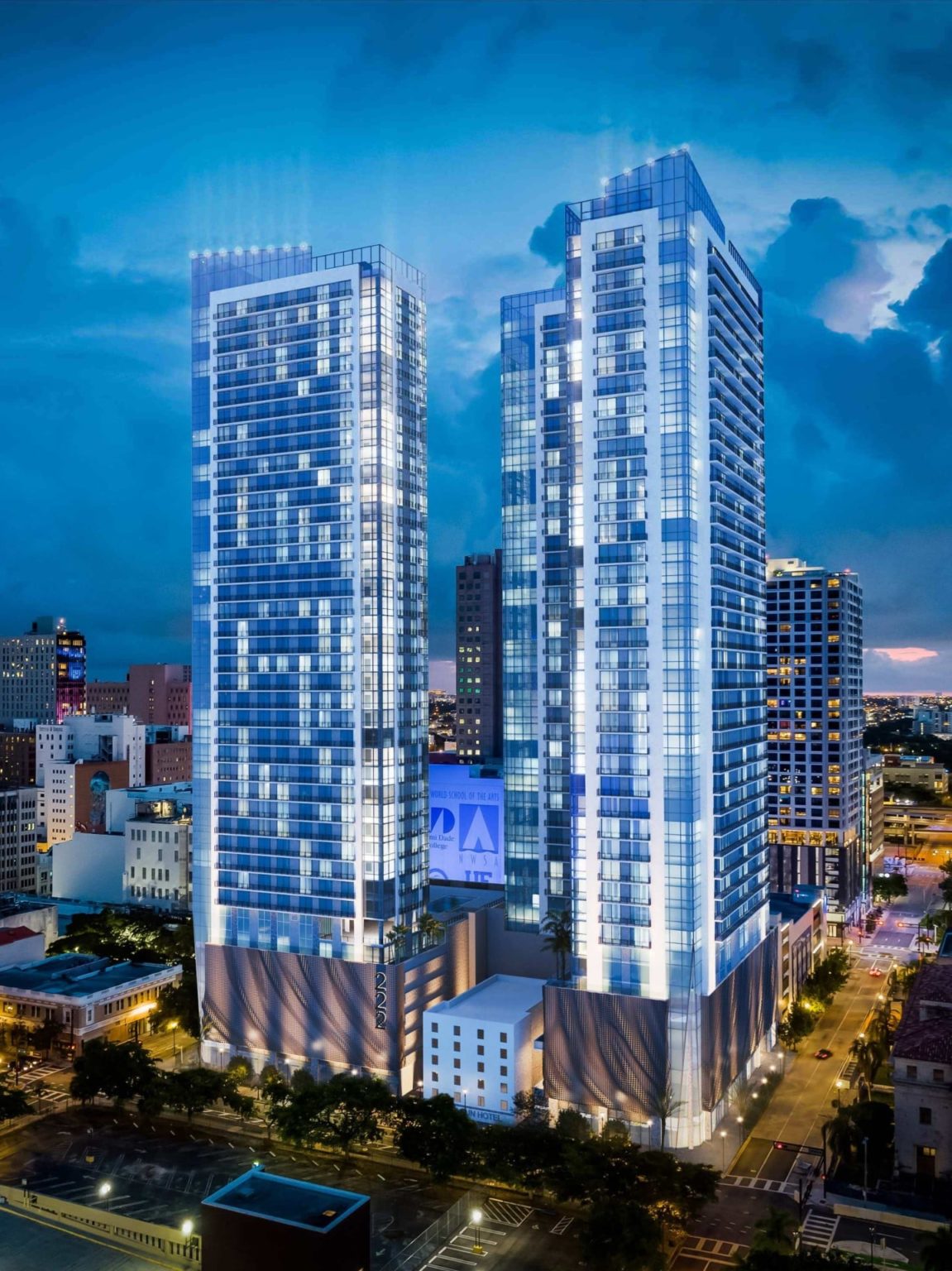 Namdar Group's Planned Two-Towered 43-Story Project In Downtown Miami ...