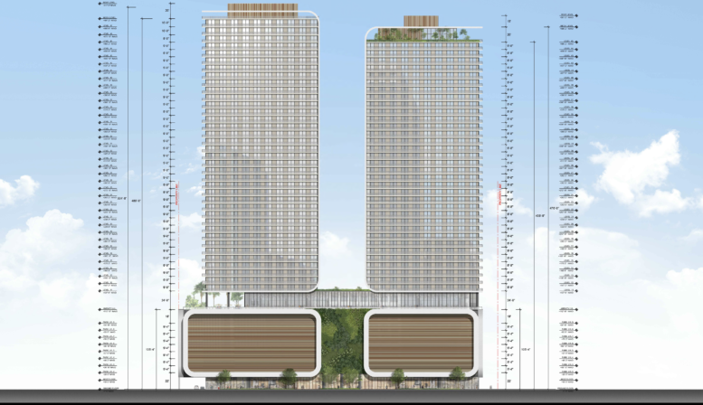 Naftali Group Files Plans For Mixed-Use Development With Two Towers At ...