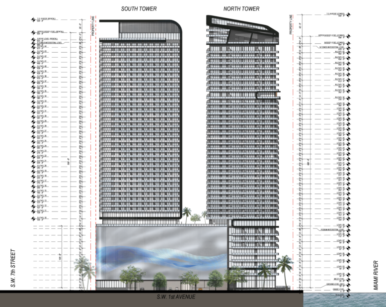 Plans Fully Revealed For One Brickell Riverfront With Two Towers Of 43 ...