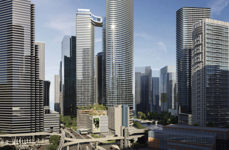 New Renderings Emerge of Hyatt And Gencom's Planned Miami Riverbridge Development In Downtown ...