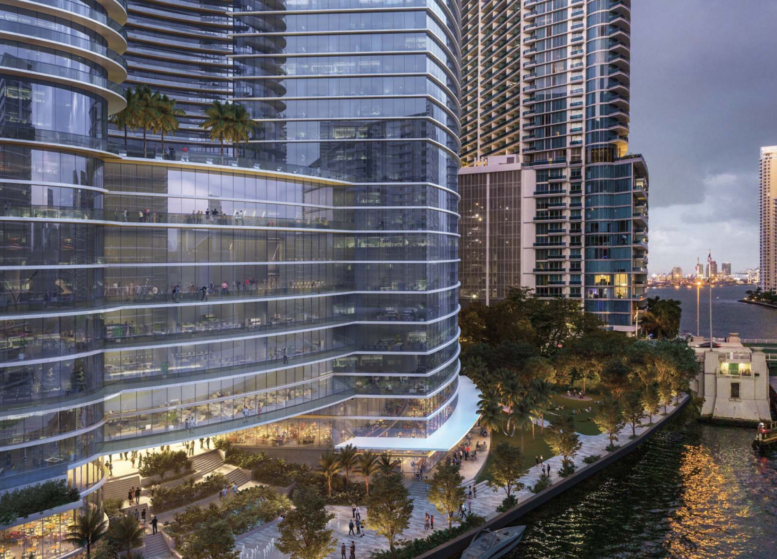 New Renderings Emerge of Hyatt And Gencom's Planned Miami Riverbridge ...