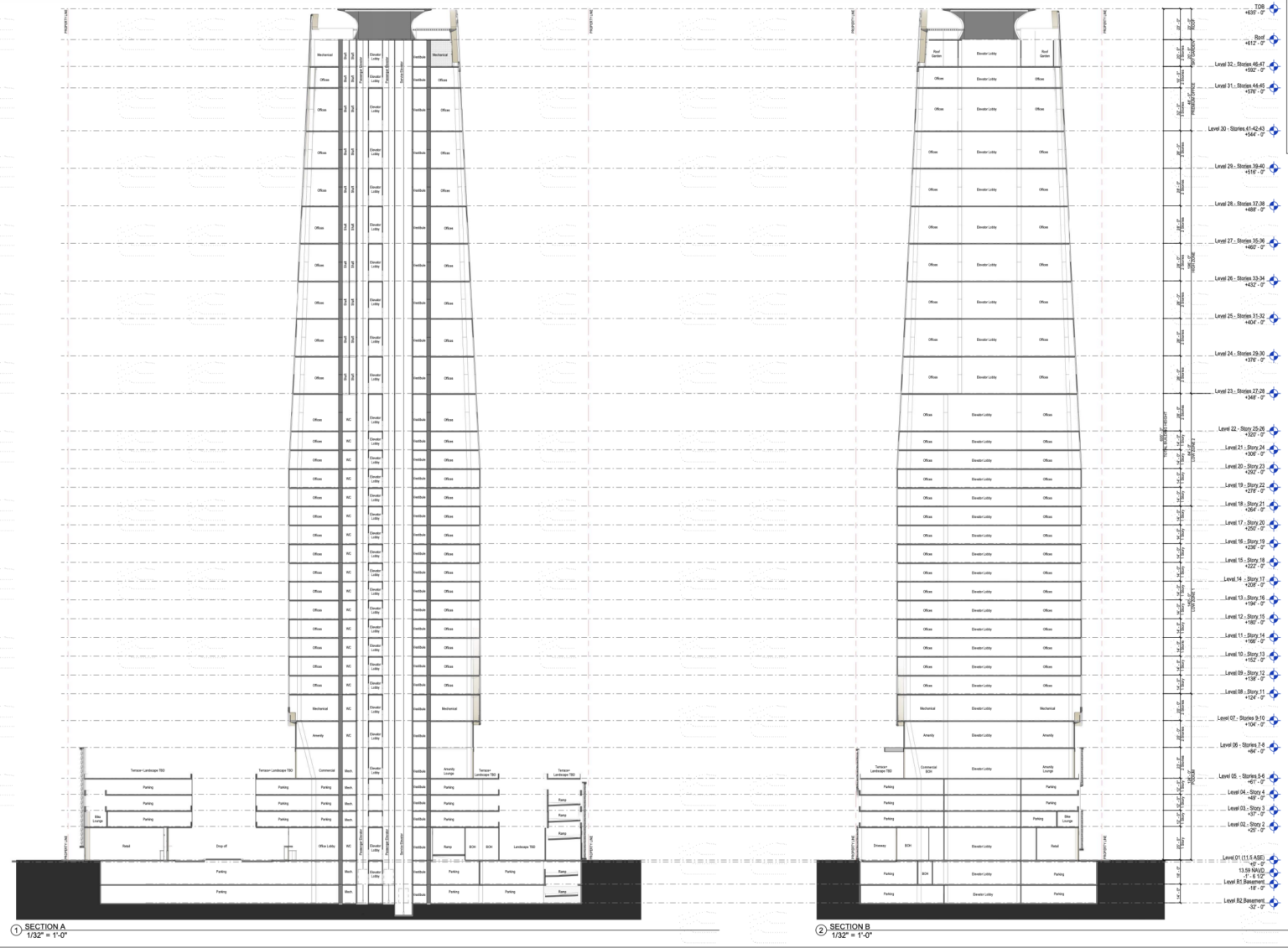 One Thousand Group Files Plans For 47-Story Office Tower Designed By ...