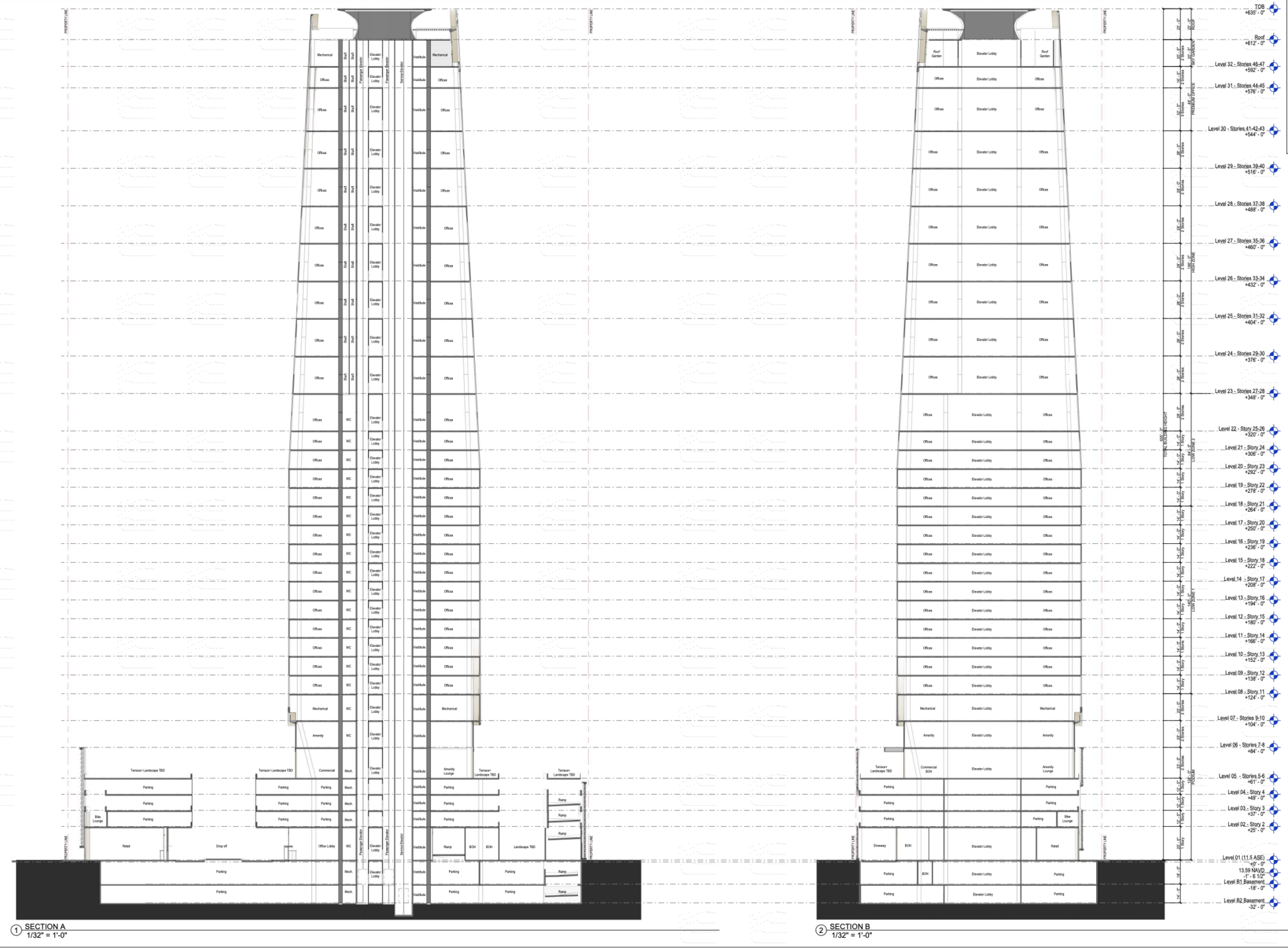 One Thousand Group Files Plans For 47-Story Office Tower Designed By ...