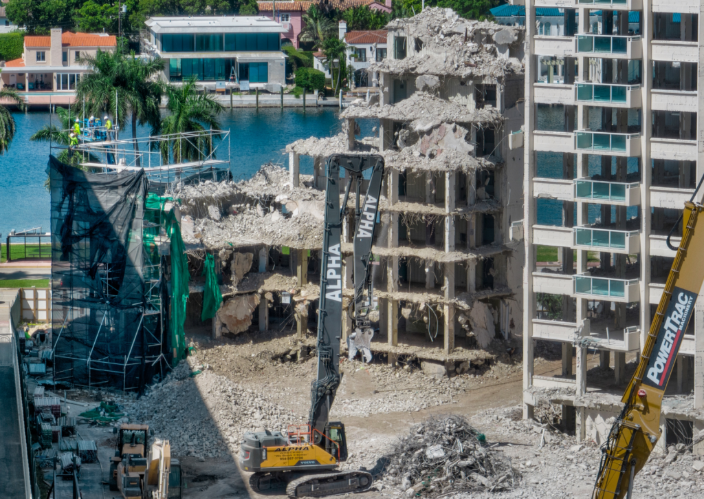 Demolition Work Progresses At 5333 Collins Avenue For The Perigon's ...