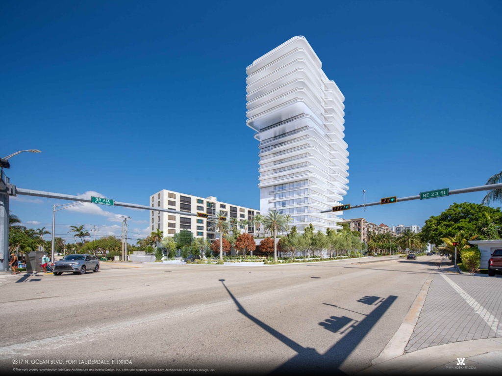 New York Developer Proposes Cantilevering 22-Story Condo Tower At 2317 N Ocean Boulevard In Fort ...