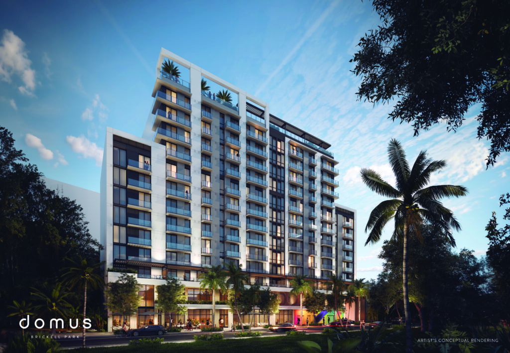 Domus Brickell Park Tops Out at 12 Stories in West Brickell - Florida YIMBY