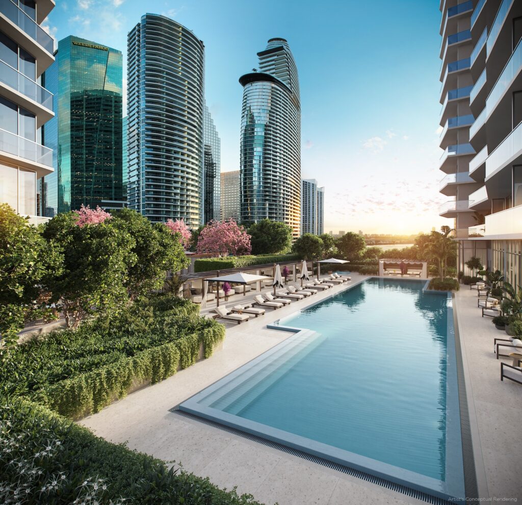 Construction Underway For Viceroy Brickell Tower Overlooking Miami ...