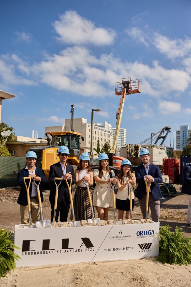 Groundbreaking Ceremony Held for Ella Miami Beach, a 10-Story Condominium at 6940 Abbott Avenue ...