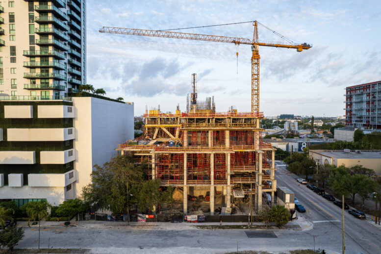 Construction Rises on Excel Miami at 1550 NE Miami Place in Miami's Art ...